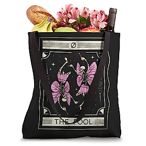 Fairycore Aesthetic Fairy Skeleton Tarot Card The Fool Tote Bag