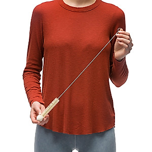 REDECKER Natural Pig Bristle and Wool Glassware Cleaning Brush, 20-1/2-Inches, Extra Long Flexible Wire Handle, Made in Germany