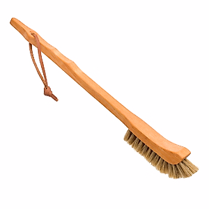 Redecker Ultra-Slim Horsehair Bottle Brush, Curved Oiled Beechwood Handle, 9-1/4-Inches Long, Made in Germany