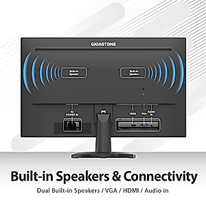 Gigastone Monitor, Mouse and HUB Deluxe Bundle, 24 inch IPS Gaming LED Monitor 75Hz FHD 1920 x 1080, 12000 DPI Gaming Mouse and Multiport Adapter 7-in-1 USB C Docking Station with 4K HDMI