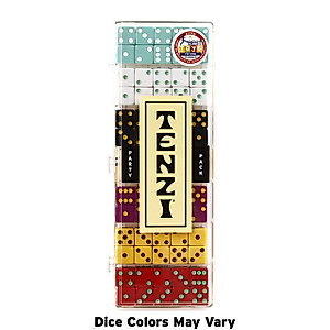 TENZI Party Pack Dice Game - A Fun, Fast Frenzy for The Whole Family - 6 Sets of 10 Colored Dice with Storage Case - Colors May Vary
