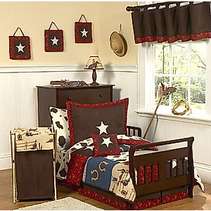 Sweet Jojo Designs Brown and Cream Cow Print Foldable Fabric Storage Cube Bins Boxes Organizer Toys Kids Baby Childrens for Wild West Collection Set of 2