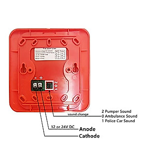 Fire Alarm Siren Security Horn Buzzer 12VDC 24V Sound and Light Fire Warning Strobe Siren for Single Action Manual Pull Station or Alarm System