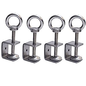 brandname Carrittons C Clamp Tiger Clamp Stainless Steel for Woodworkers Welders Cabinets Assembly Household Heavy Duty C Clamp Hardware Parts 4 pieces（Silver）