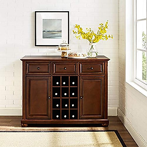 Crosley Furniture Alexandria Wine Buffet/Sideboard - Vintage Mahogany