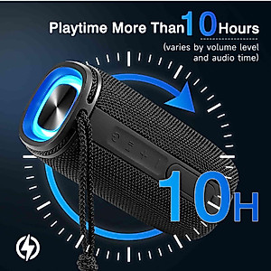 UrbanX Scorpio Series Bluetooth Speaker, IPX6 Waterproof Speakers HD Surround Sound with Punchy Bass, True Wireless Pairing, BT5.3, Portable Speaker for Blade V30 - Black