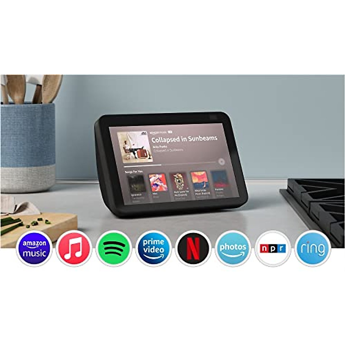 Echo Show 8 (2nd Gen, 2021 release) | HD smart display with Alexa and 13 MP camera | Charcoal