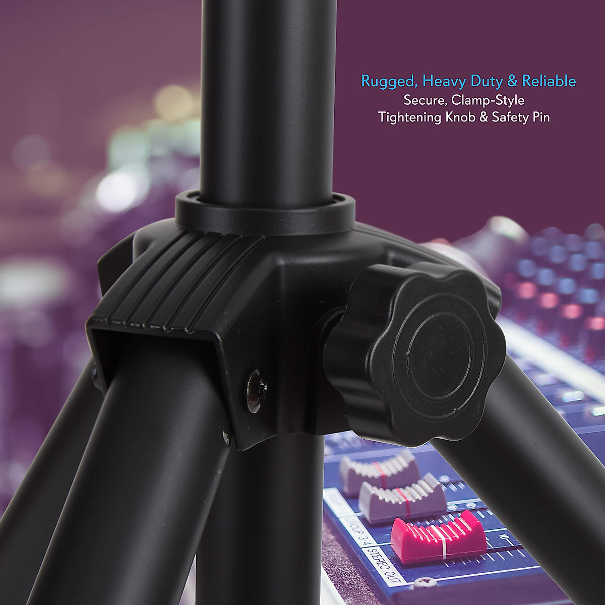 Pyle Universal Stand Kit-Height Adjustable 3.6’ -5.6’ Tall Sound Equipment Tripod Mount for Speakers w/ 35mm Insert-Home, Stage, Studio Use-(2), Black, 21’ ft 1/4" Audio Cable (PMDK102)