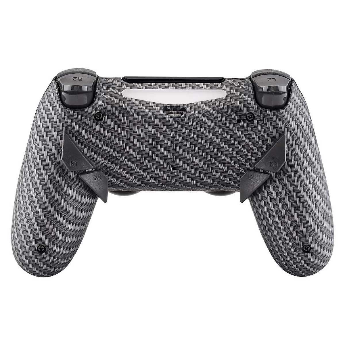 eXtremeRate Carbon Fiber Dawn Programable Remap Kit for PS4 Controller with Upgrade Board & Redesigned Back Shell & 4 Back Buttons - Compatible with JDM-040/050/055 - Controller NOT Included