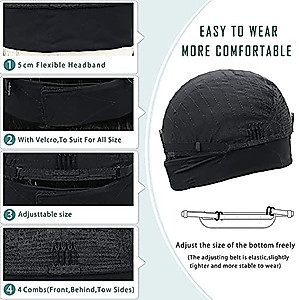 GOWIT Short Headband Wig 10 Inch Bob Headband Wigs for Black Women Glueless Half Wigs Heat Resistant Synthetic Headband Wig for Cosplay Party Daily Use(10",HL6/30/27)