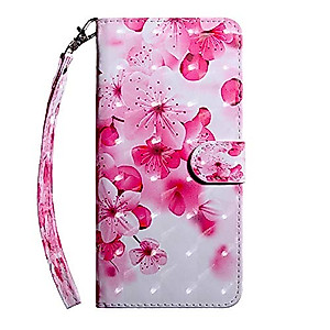 ISADENSER Huawei P40 Lite Case Huawei P40 Lite Flip Cover 3D Cute Animals PU Leather Flip Notebook Wallet Case Magnetic Stand Card Slot Flip Folio Bumper Case for Huawei P40 Lite 3D Art Peach BX