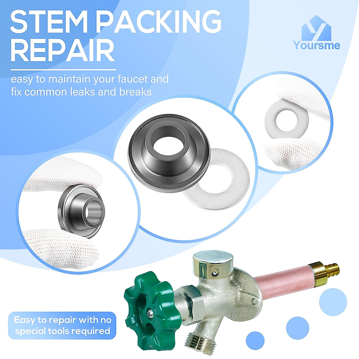 2 Kits of C-134KT-803 Stem Packing Replacement Kit for Prier C-134, C-135, C-144, C-154, C-434, C-108, P-164 Wall Hydrants