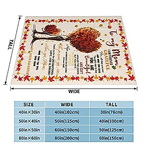 SHELABS to My Mom Blanket Mother Gifts from Daughter Throw Blanket for Bed Couch Sofa Birthday for Your Mother Warm Fleece Blanket Talking Love to Mom, 50x60inch