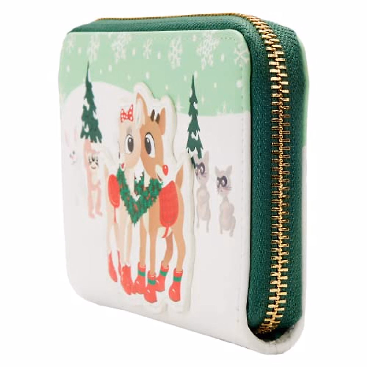 Loungefly Rudolph the Red Nosed Reindeer Merry Couple Zip Around Wallet