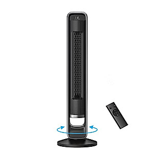 Tower Fan, 42”90° Oscillating Fan, DC Motor with 28dB, 12 Speeds, 4 Modes, Night Light, 12H Timer, LED Display, Quiet Portable Bladeless Fan with Remote for Bedroom, Living Room & Office