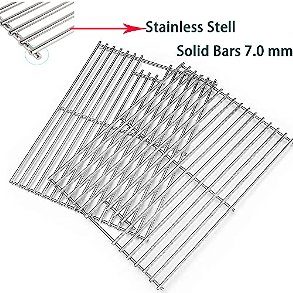 MikeGarden Replacement Parts for Nexgrill 720-0830H 720-0830D 720-0888N 720-0783E 720-0888 BHG 720-0783W 720-0783H Grill Master 720-0697 2 Pack Grill Grate 4 Pack Grill Burners and Heat Plates