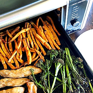 2 Pack 13" × 13" Professional Baking Sheet, Air Fryer Accessories, Replacement Baking Pan for Ninja SP100, SP101, SP1001C, SP201 Foodi Air Fry Oven, Nonstick Sheet Pan for Foodi 8-in-1 Air Fry Oven