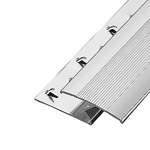 VREOX Z Shape Carpet Edge Strip/Door Threshold Bars, Carpet to Laminate/Tile/Wood/Floor Metal Strips, Fills The Gap Edge Trim Strip