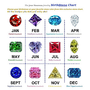 JNJ Women's Class Ring, personalized for high school and college graduates, Sterling Silver, Birthstone Class Ring, Classy collection-Jour Nouveau Jewelry (Platinum)