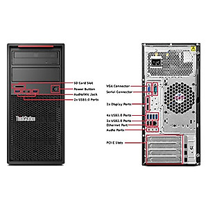 Lenovo ThinkStation P300 Tower PC, Intel Quad Core i7-4770 up to 3.9GHz, 16G DDR3, 1T, DVD, WiFi, BT 4.0, Windows 10 64 Bit-Multi-Language Supports English/Spanish/French(Renewed)