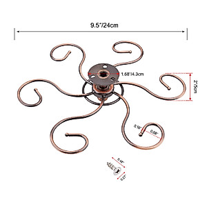 MOCOUM 360 Degree Rotatable Wine Glass Rack Under Cabinet, Wine Glass Hanger Rack Wire Wine Glass Holder Stemware Hanging Storage for Cabinet Kitchen Bar (1, Red Bronze)