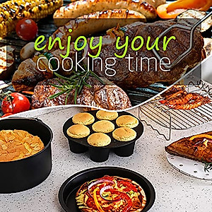 8 Inch Air Fryer Accessories XL 11 PCS Set,for GOWISEUSA/NINJA/COSORI/PHILIPS and All Air Fryers Above 3.7Qt, Non-Stick Coating with BPA-Free