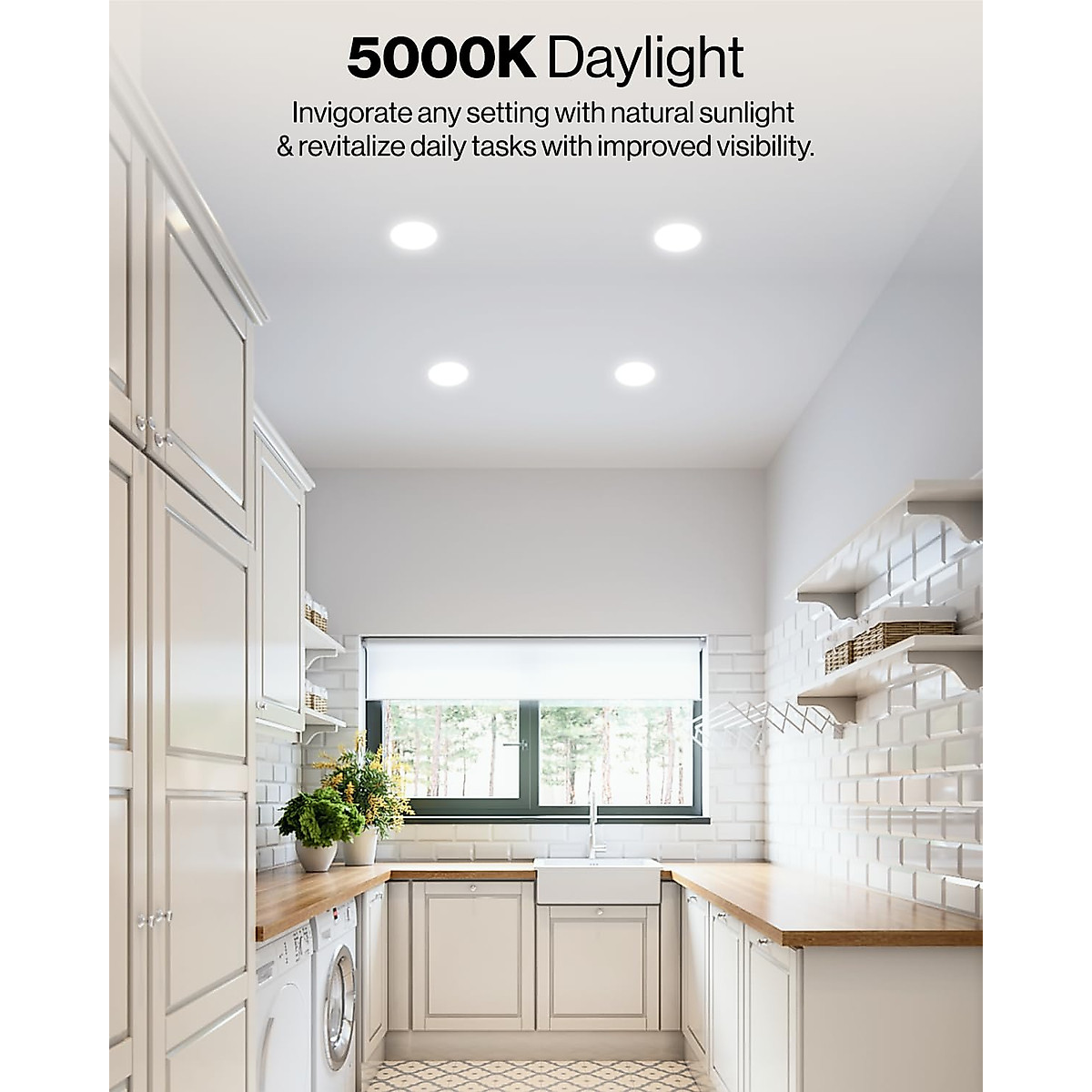 Sunco 96 Pack Retrofit LED Recessed Lighting 6 Inch, 5000K Daylight, Dimmable Can Lights, Baffle Trim, 13W=75W, 1050 LM, Damp Rated - ETL