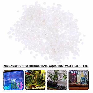 balacoo 1 Pack Fish Tank Rocks Clear Vase Stuffing Gemstone Tank Gravel Socking Stuffers Fish Tank Rock Decor Fish Tank Accessories Naturales Bulk Glass White Plant