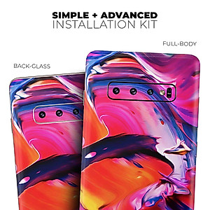 DesignSkinz Blurred Abstract Flow V9 Protective Vinyl Decal Wrap Skin Cover Compatible with The Samsung Galaxy S20 (Screen Trim & Back Glass Skin)
