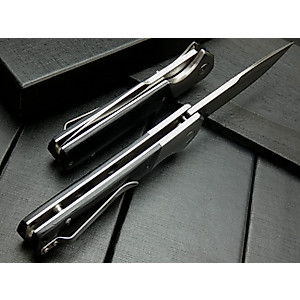 Eafengrow EF6 Folding Knives 5.2 inch Closed Knife 9Cr18Mov Blade Knife G10 Steel Handle Ball Bearing Outdoor Camping Knife