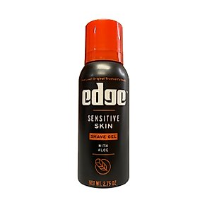 EDGE Sensitive Skin Shave Gel, Travel Size, 2.75 Ounce