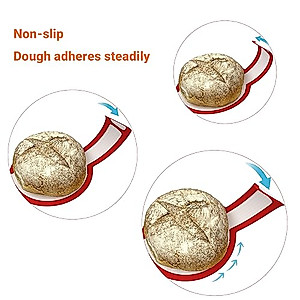 NIGCEA Silicone Bread Sling Sourdough Silicone Baking Mat for Dutch Oven, Long Handles Non-stick 8.3 Inch, 536º F/ 280º C, 2 Pcs Orange Sourdough Bread Baking Supplies