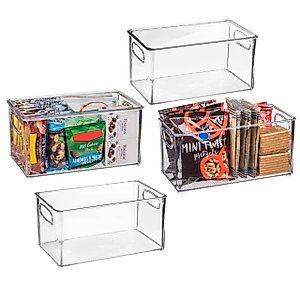 ClearSpace Plastic Pantry Organization and Storage Bins with Lids – Perfect Kitchen Organization or Kitchen Storage – Fridge Organizer, Refrigerator Organizer Bins, Cabinet Organizers
