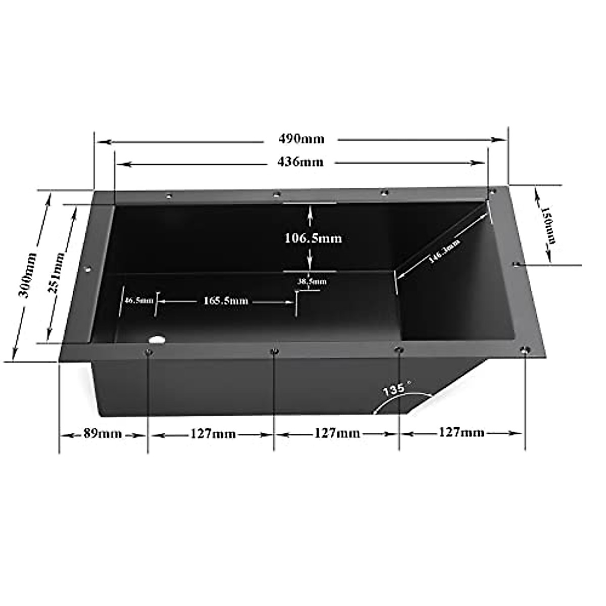 XRRX Recessed Boat Trolling Motor Pan, Trolling Motor Foot Pan, Applicable To Most Size- matched Trolling Motor Foot Pedal Pan, Replaces Minn Kota 100RTMP