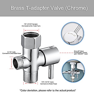 Brushed Nickel Jet Sprayer for Toilet, Senhozi Bidet Sprayer for Toilet with 360 Swivel Stainless Steel Sprayer Head and Nylon Hose for Cloth Diaper, Toilet Water Sprayer for Baby Wash, SE-0001-BN