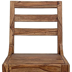 Hawthorne Collections 18" Modern Solid Sheesham Wood Dining Chair in Mahogany