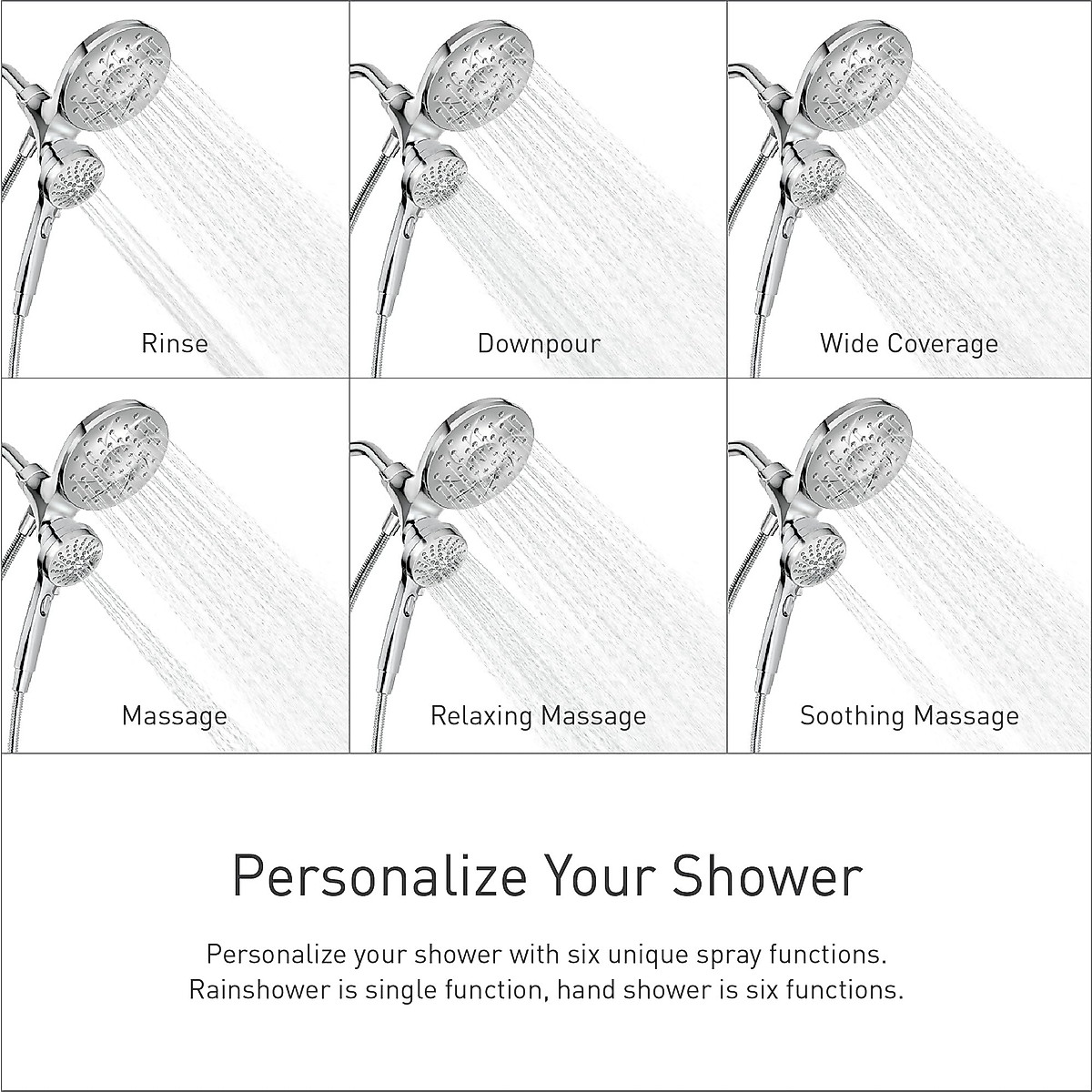 Moen 26008SRN Attract Magnetix Six-Function Handheld Showerhead with Magnetic Docking System, Spot Resist Brushed Nickel