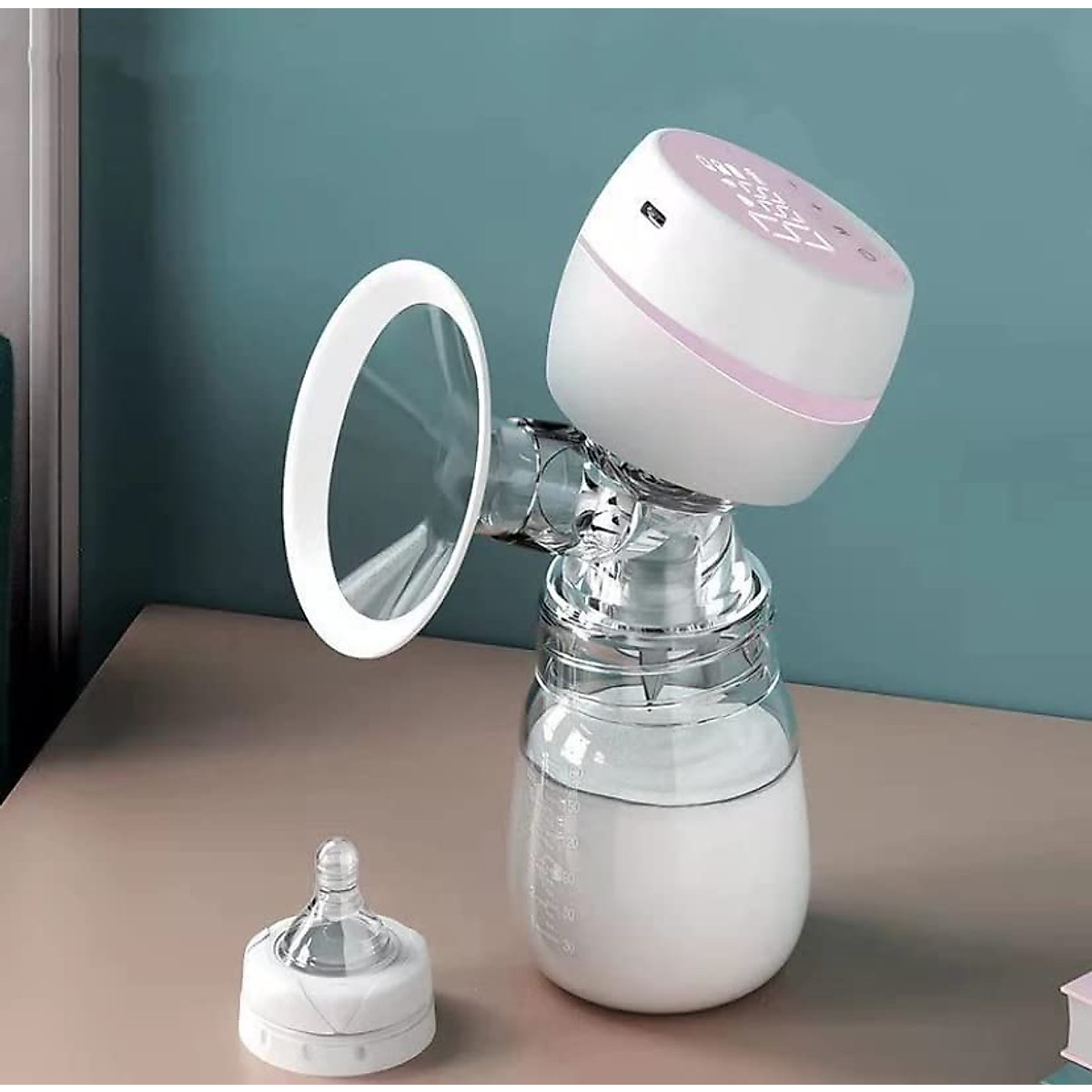 Electric Breast Pump with 10 Breastmilk Storage Bags， All-in-one Automatic Electric Breast Pump Painless Breast Massager，3 Modes, 9 Levels,Portable Breast Pump Strong Suction Power, Quiet, Pain Free