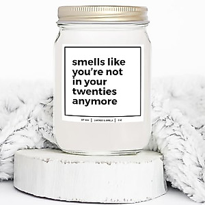 YouNique Designs 30th Birthday Candle Gifts for Women Men, 8 Oz, 30th Birthday Gifts for Her Him, Happy Birthday for Turning 30, Dirty Thirty 30 Year Old Birthday Gifts (Lavender & Vanilla)