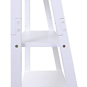 Kiera Grace Providence Miller Floor Shelf – White Matte Finish, 5-Tiered, 71-Inch by 25-Inch by 18-Inch