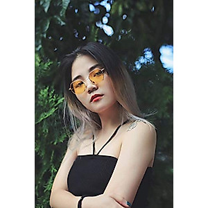 FEISEDY Hipster Small Polygon Women Men Sunglasses Delicate Metal Frame B2254