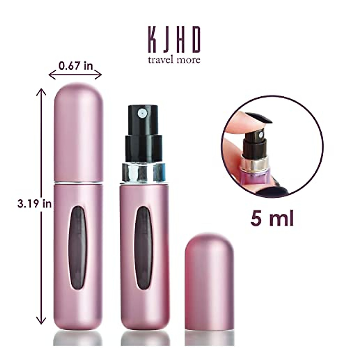 KJHD Portable Mini Refillable Perfume Atomizer Bottle, Refillable Perfume Spray, Atomizer Perfume Bottle, Scent Pump Case for Traveling and Outgoing, 5ml Multicolor Perfume Spray (4 pcs)