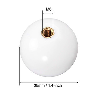 uxcell Joystick Ball Top Handle Rocker Round Head Arcade Game DIY Parts Replacement White 2Pcs