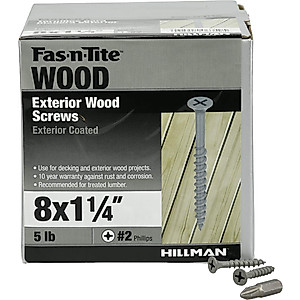 HILLMAN FASTENERS 48381 5 LB 1.25" Extension Wood Screw