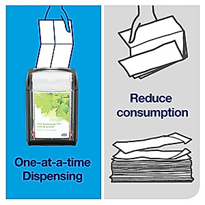 Tork Xpressnap Fit Counter Napkin Dispenser Black - N14 + Refill - White Dispenser Napkin, 36 Packs x 240 Napkins