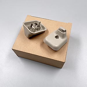 HUYILUN0104 Front Sun Visor Holder Retainer Clip Beige Compatible with Ford F150 Pickup 2009-2014