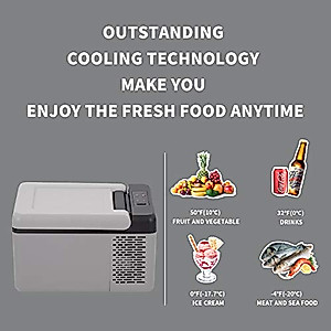 Alpicool C9 Portable Mini Freezer,12 Volt Refrigerator, 10 Quart (9 Liter) Fast Cooling 12V Car Fridge -4℉~68℉, Car Cooler, 12/24V DC and 100-240V AC for Outdoor, Camping, RV, Truck, Boat