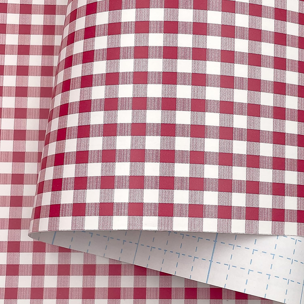 Yifely Red Holiday Gingham Drawer Paper Self-Adhesive Shelf Liner Makeup Cabinet Decor 17.7 Inch by 9.8 Feet