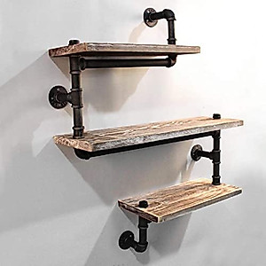 TJLSS Living Room Shelf - Hanging Cube Floating Shelves Vintage Floating Shelves, Retro Wall Shelf, Bathroom Organizer, Industrial Storage Rack