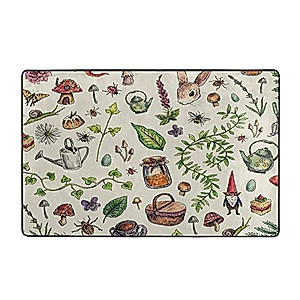 NiYoung Bedroom Livingroom Sitting-Room Big Size Kitchen Rugs Home Decor - Cottagecore Light Green Floor Mat Doormats Fast Dry Toilet Bath Rug Exercise Mat Throw Rugs Carpet